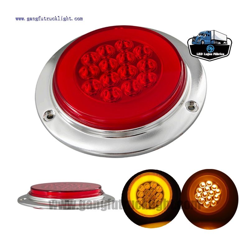 LED truck tail lights with halo ring